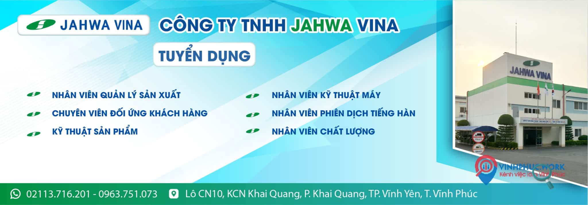 Nhà máy - Công ty TNHH JAHWA VINA Tuyển dụng QLSX, Đối ứng khách hàng ...